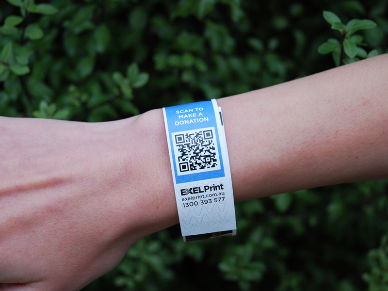Tyvek Wristbands Australia Custom Made EXELPrint