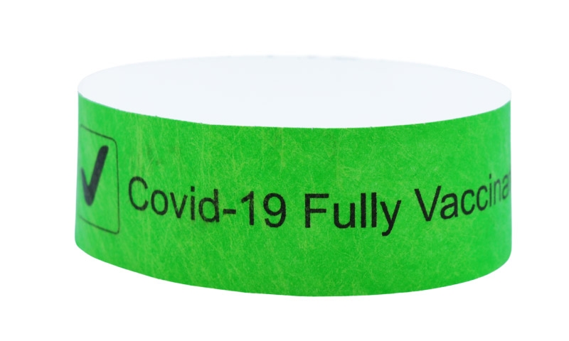 COVID-19 Fully Vaccinated Wristband - Green
